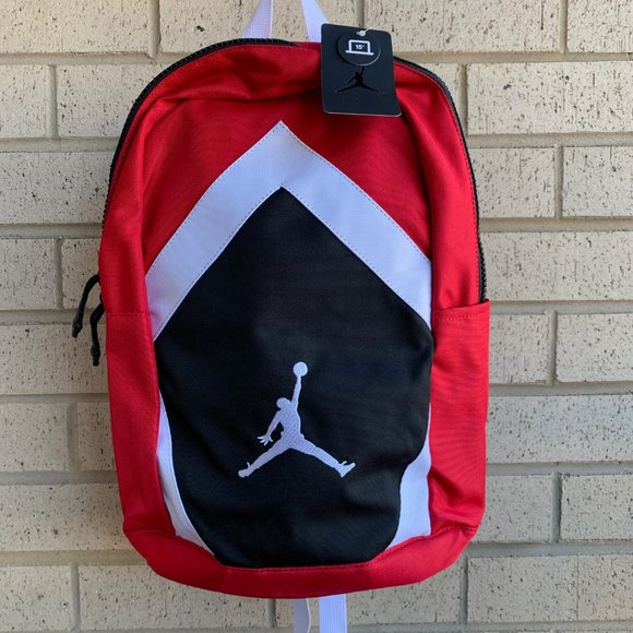 Jordan | Bags | Nike Jordan Diamond Black Red Jumpman Backpack | Poshmark